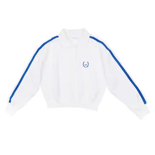 Luna Mae Electric Blue Nora Collar Varsity Sweatshirt – Elegant Child NY